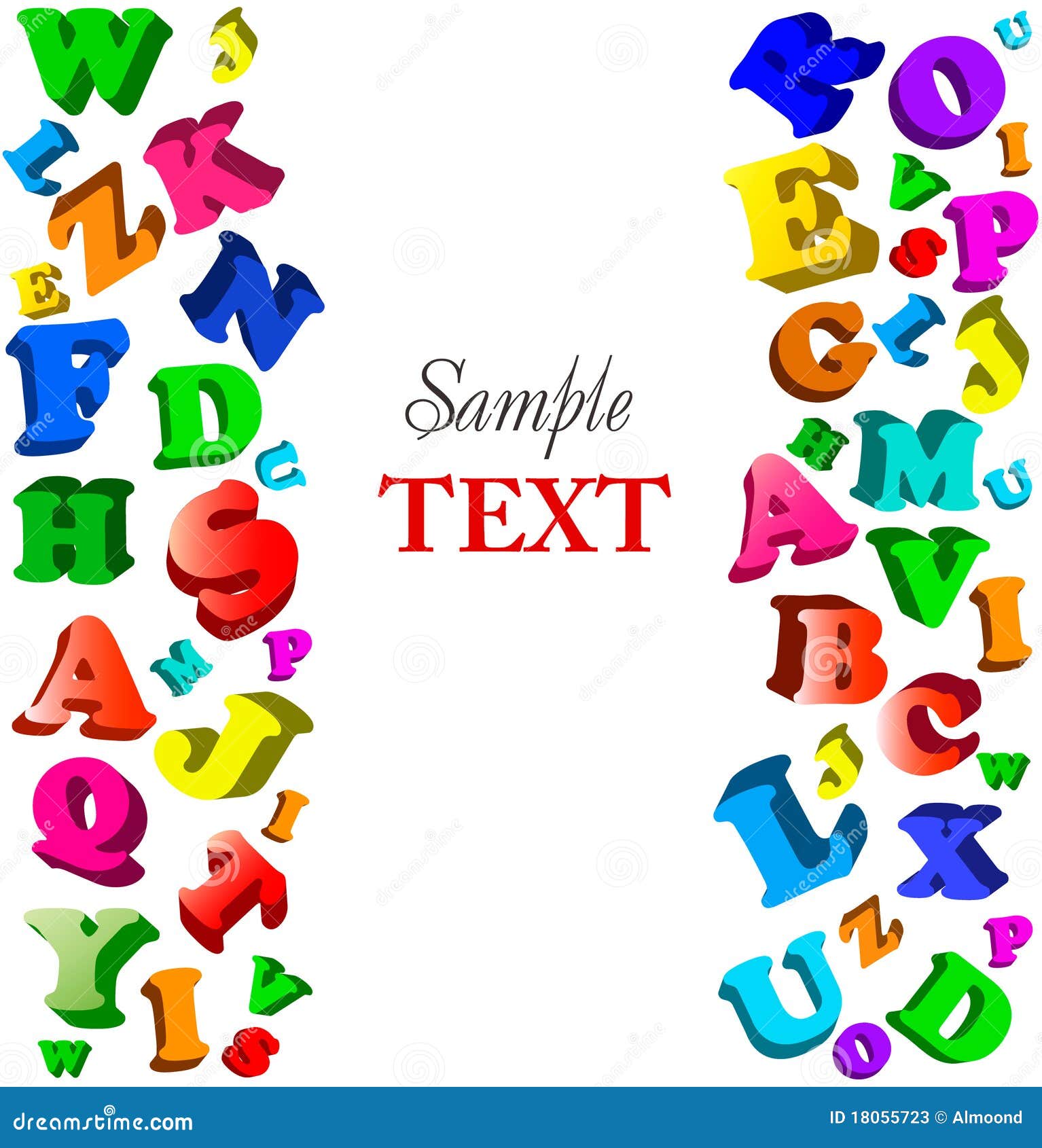 Background with Color Alphabet. Vector Stock Vector - Illustration of ...