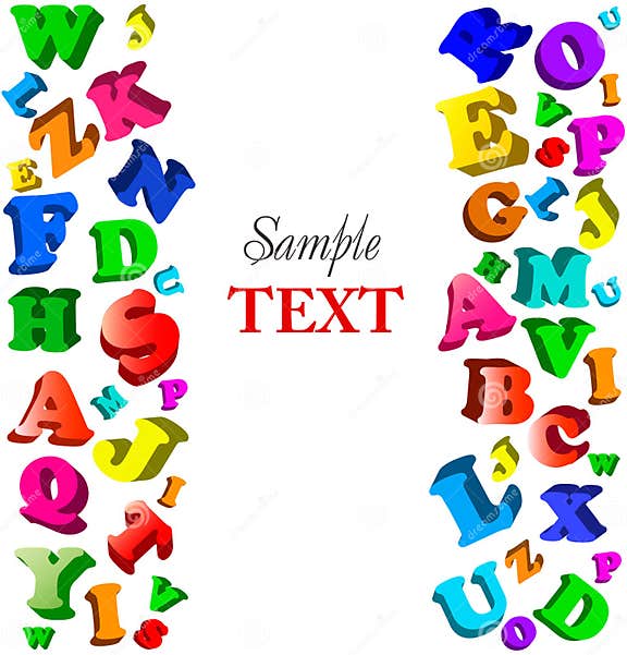 Background with Color Alphabet. Vector Stock Vector - Illustration of ...