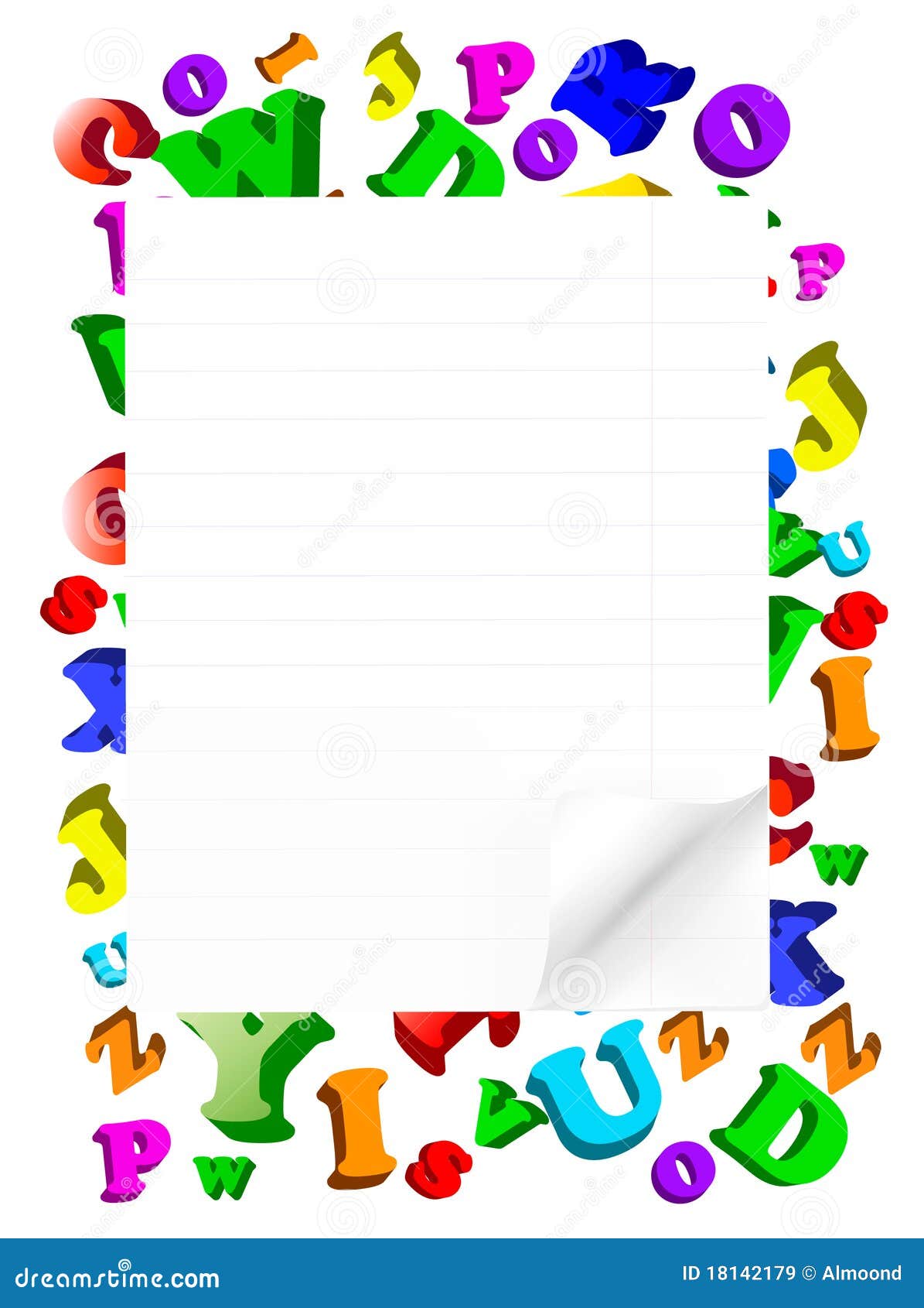 Background with Color Alphabet. Vector Stock Vector - Illustration of ...