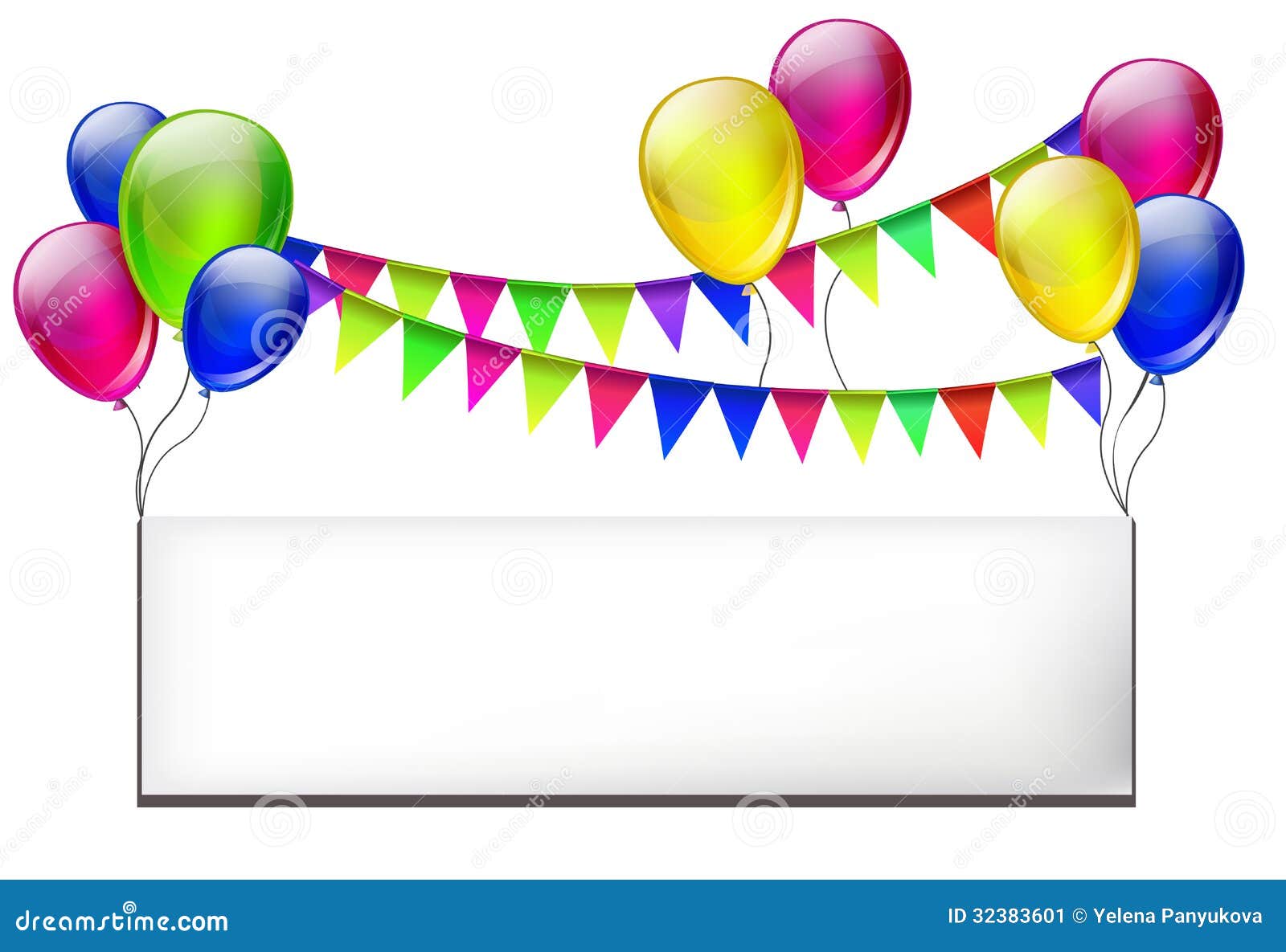 Background with Color Balloons Stock Vector - Illustration of baloon ...
