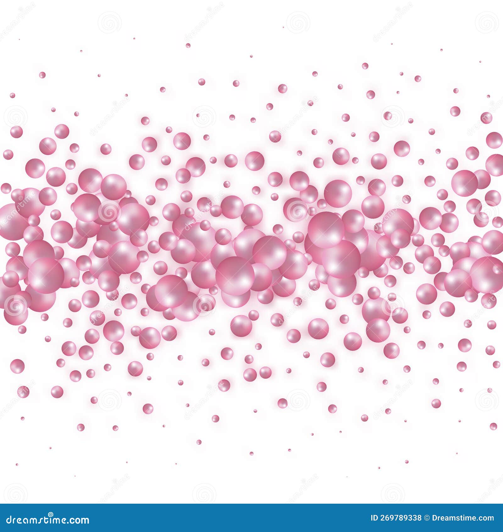 Background with Color Balls, Blur Effect. 3d Round Spheres. Geometric ...