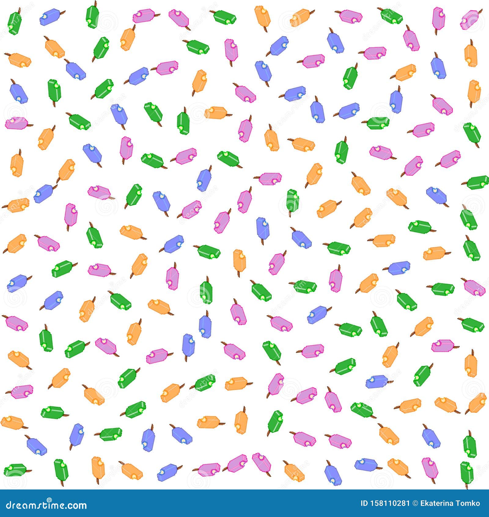 Background with Color Ice Cream. Pixel. Abstract Vector Background ...