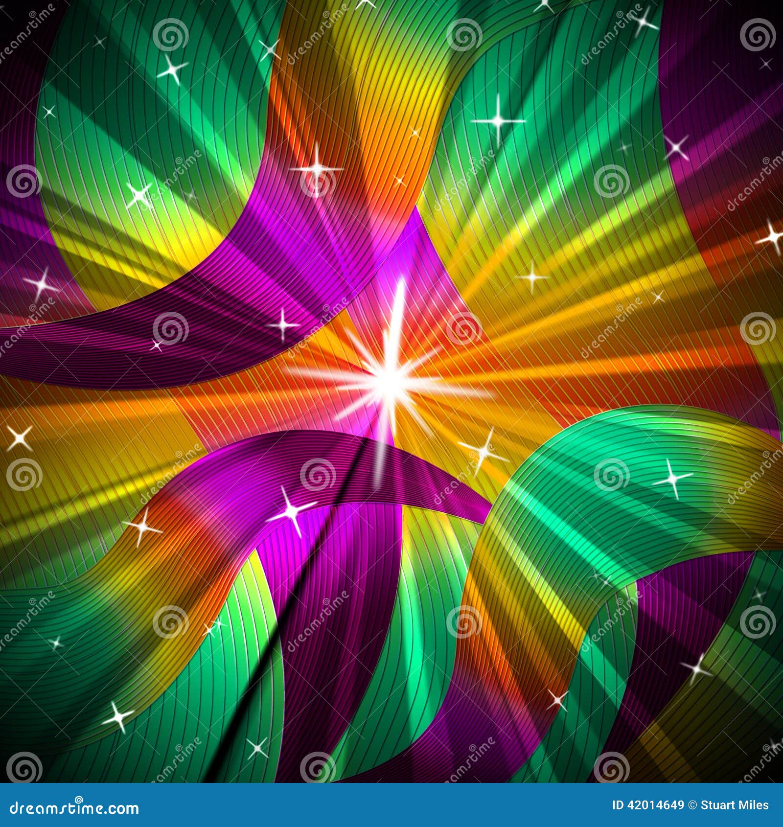 Background Color Represents Sun Rays and Glowing Stock Illustration ...