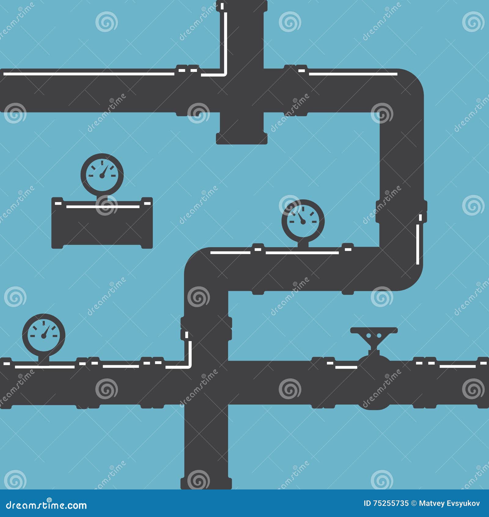 Background of Color Water Pipeline Stock Illustration - Illustration of ...