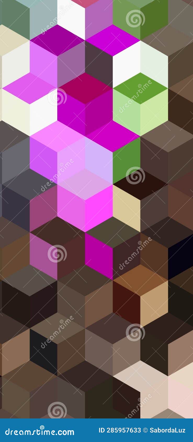 Background with Colored 3d Squares Wallpaper Stock Illustration ...