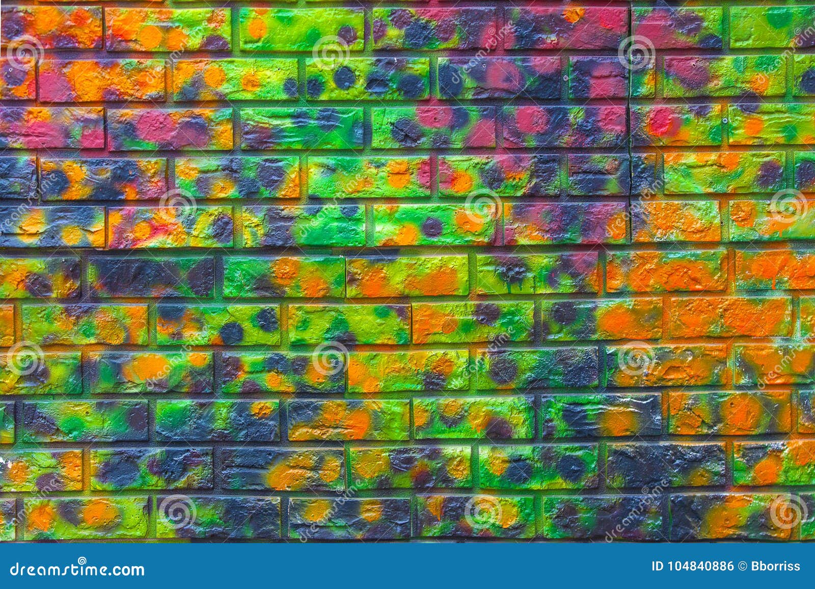 Background Colored Brick Wall. Stock Photo - Image of colored ...