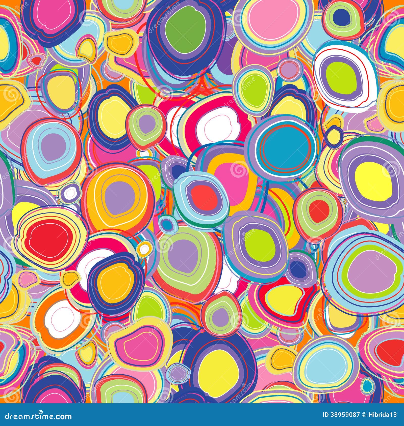 Background with Colored Circles Stock Illustration - Illustration of ...