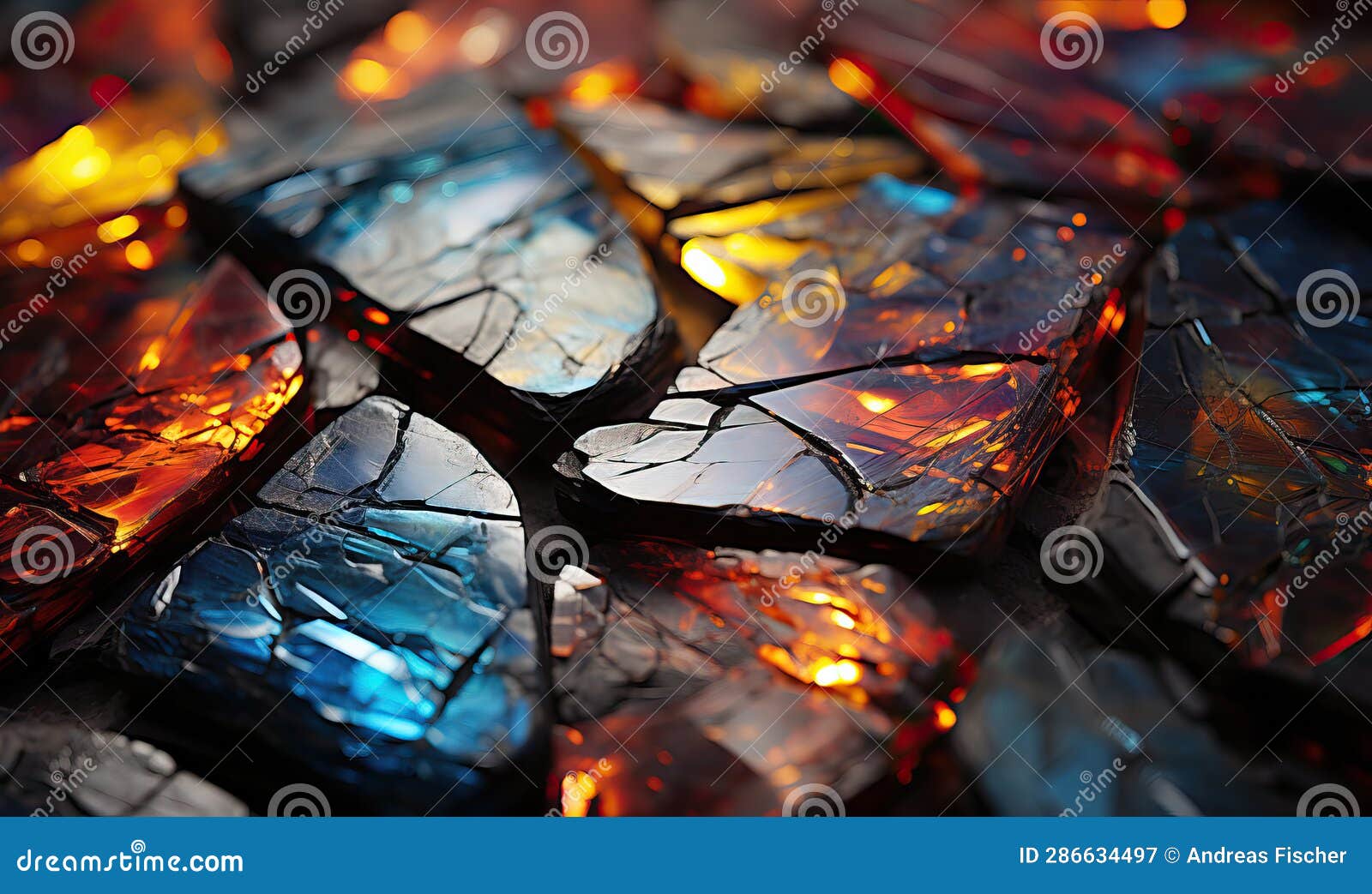 Background of Colored Colorful Glass Stones Close-up. Stock Image ...