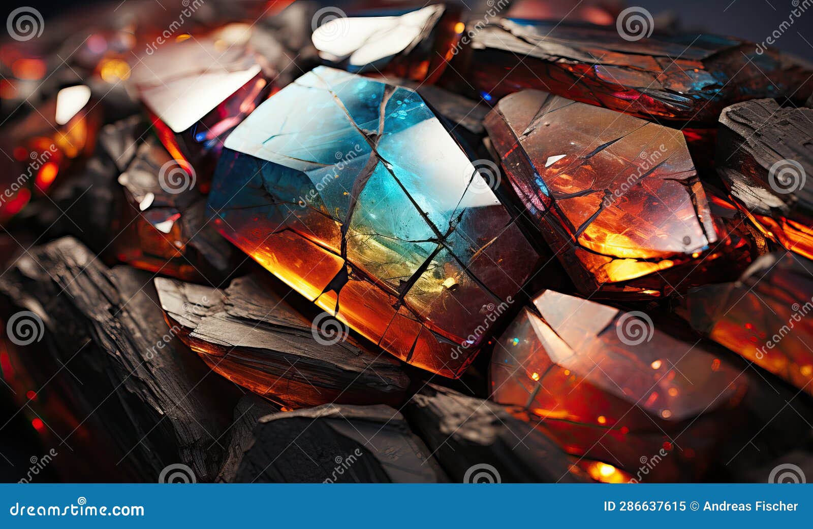 Background of Colored Colorful Glass Stones Close-up. Stock Image ...