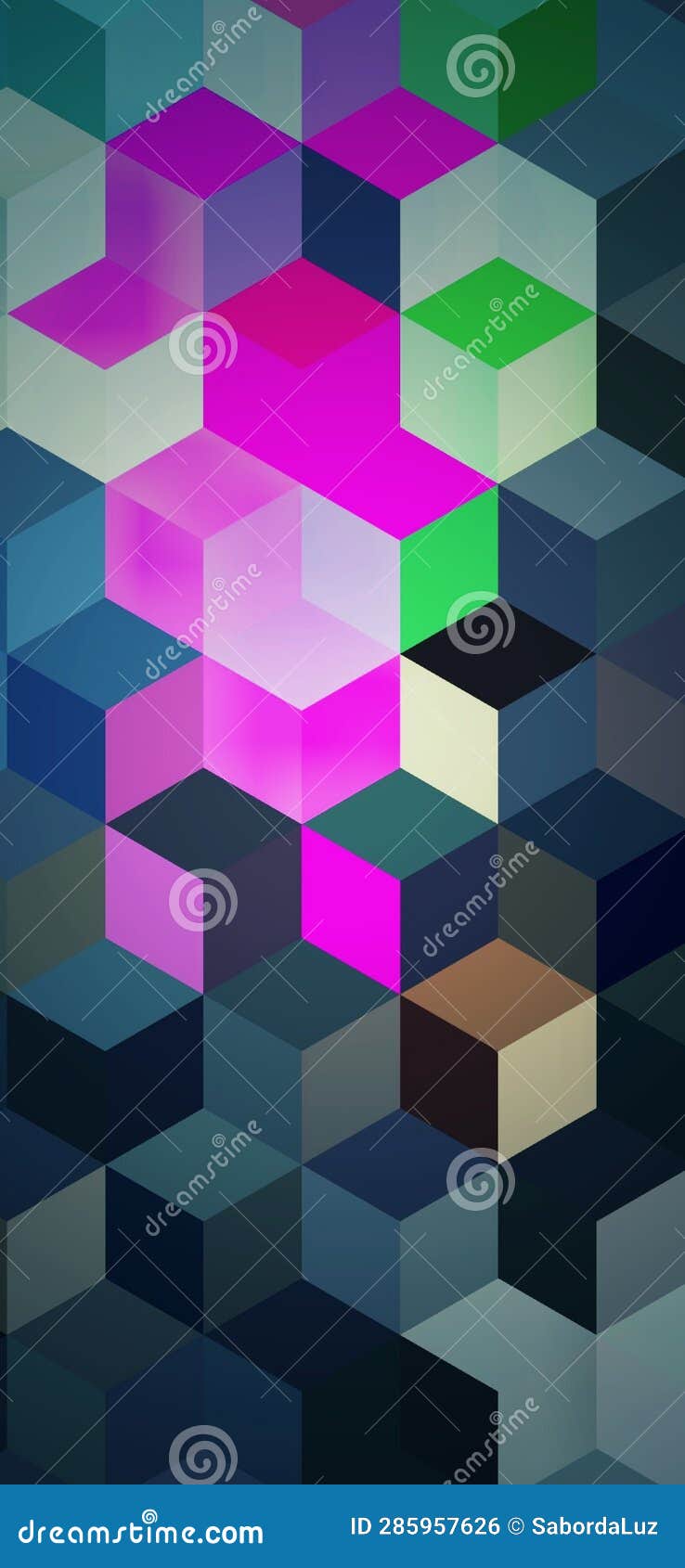 Background with Colored 3d Squares Wallpaper Stock Illustration ...