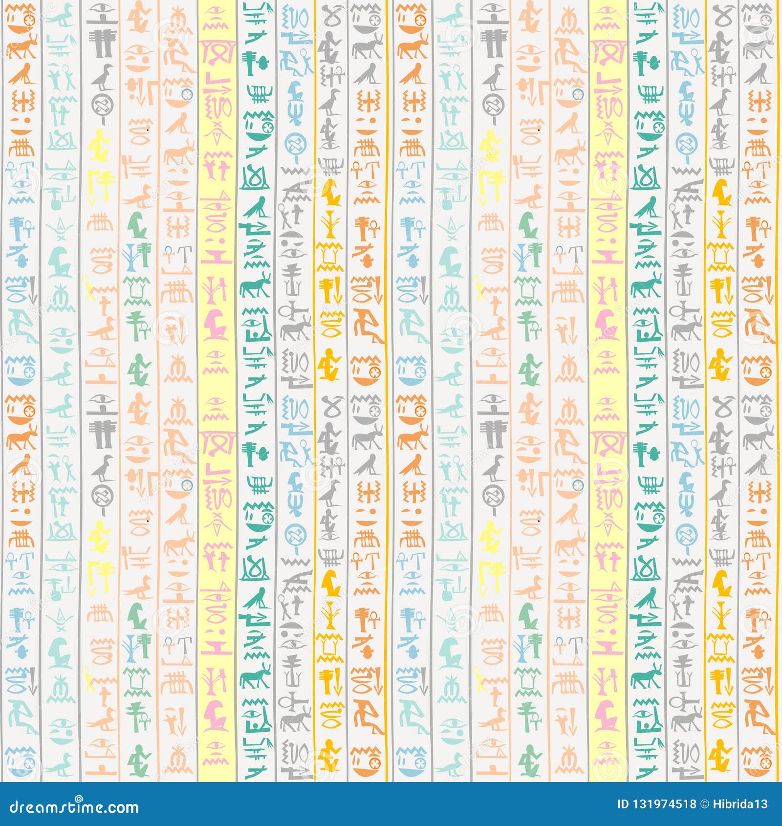 Background with Egyptian Hieroglyphs Stock Vector - Illustration of ...