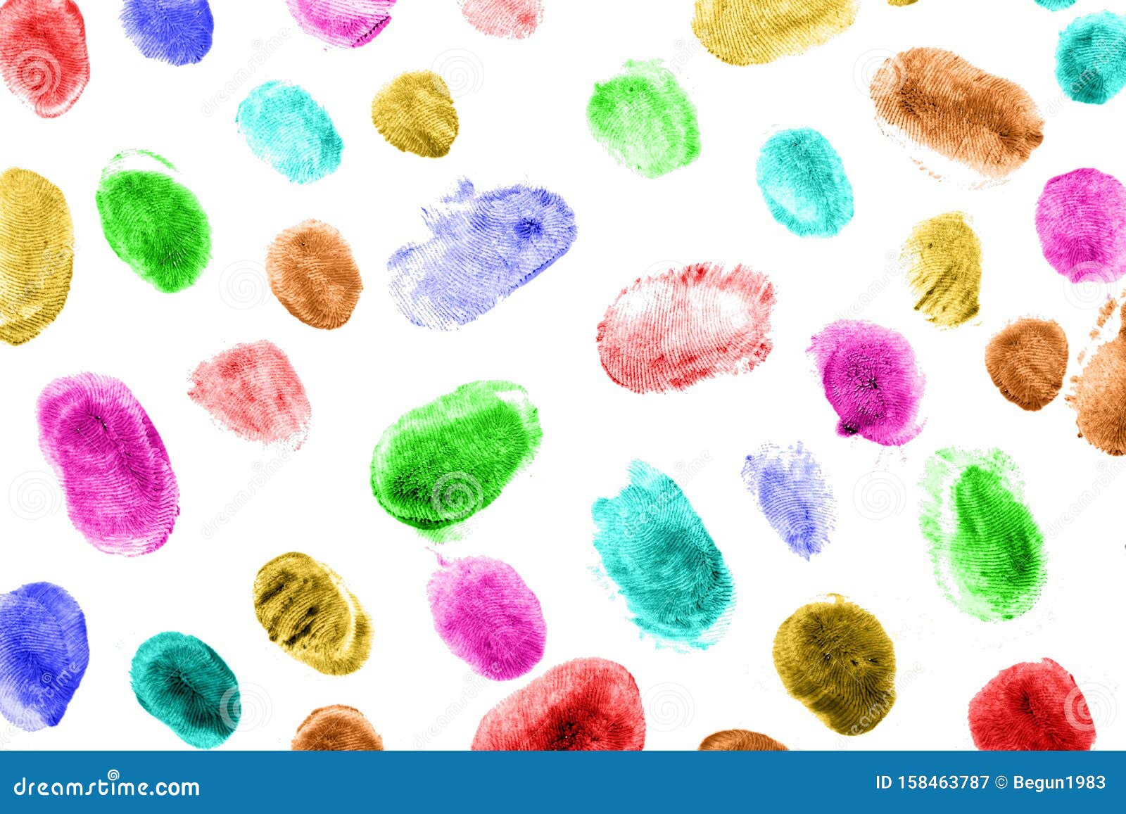 Background with Colored Fingerprints. Stock Image - Image of identity ...