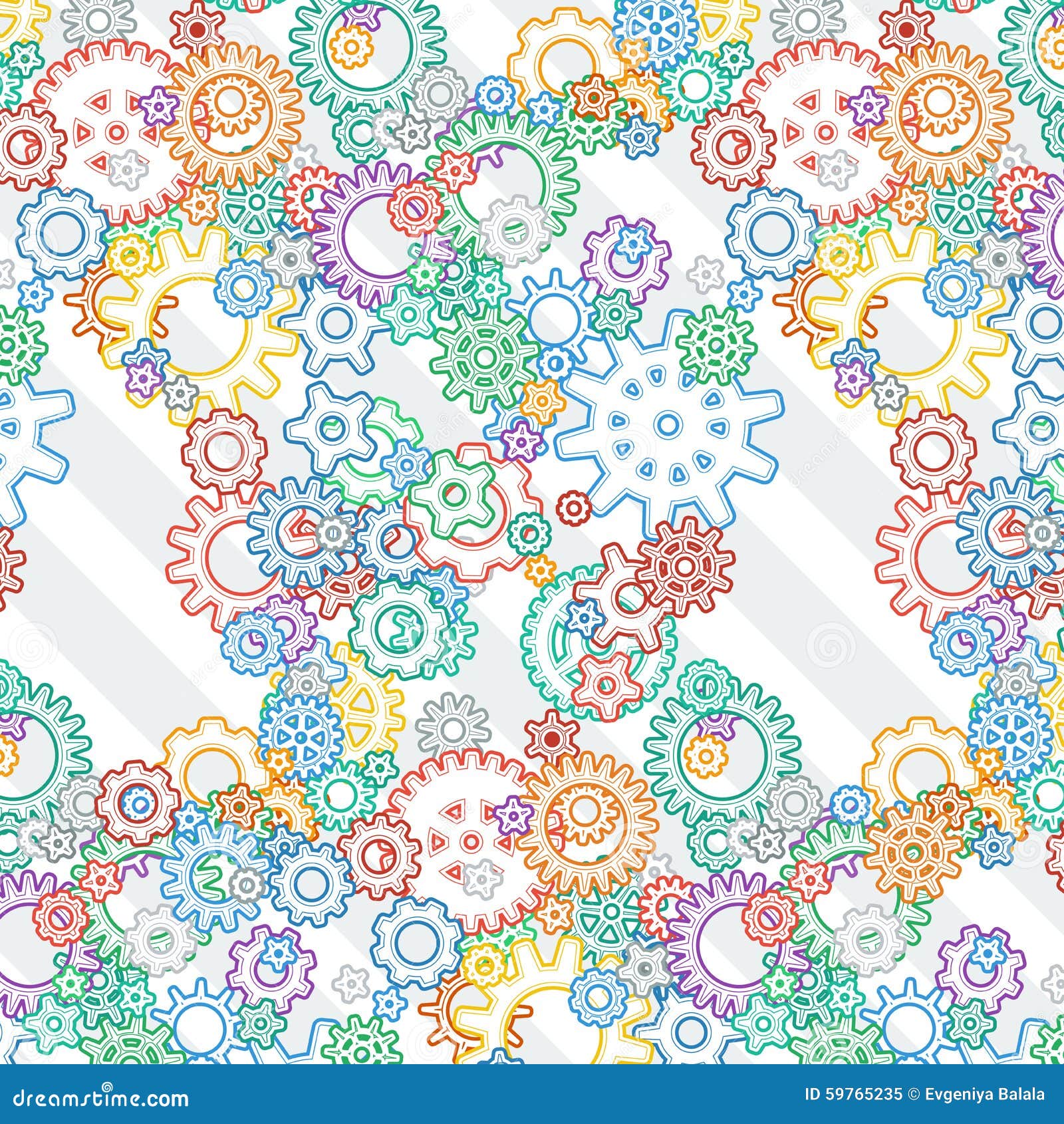 Background with Colored Gears Stock Illustration - Illustration of ...