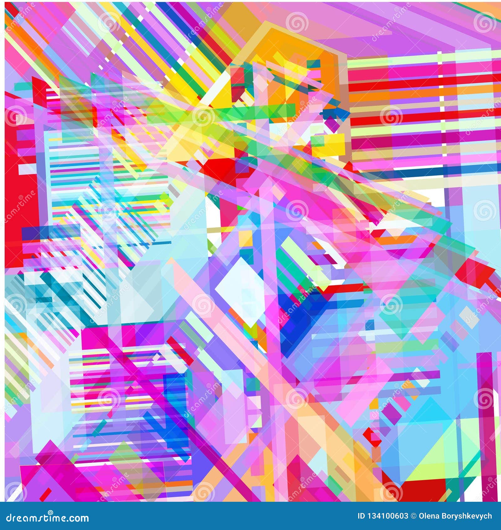 Background of Colored Geometric Shapes. Stock Vector - Illustration of ...