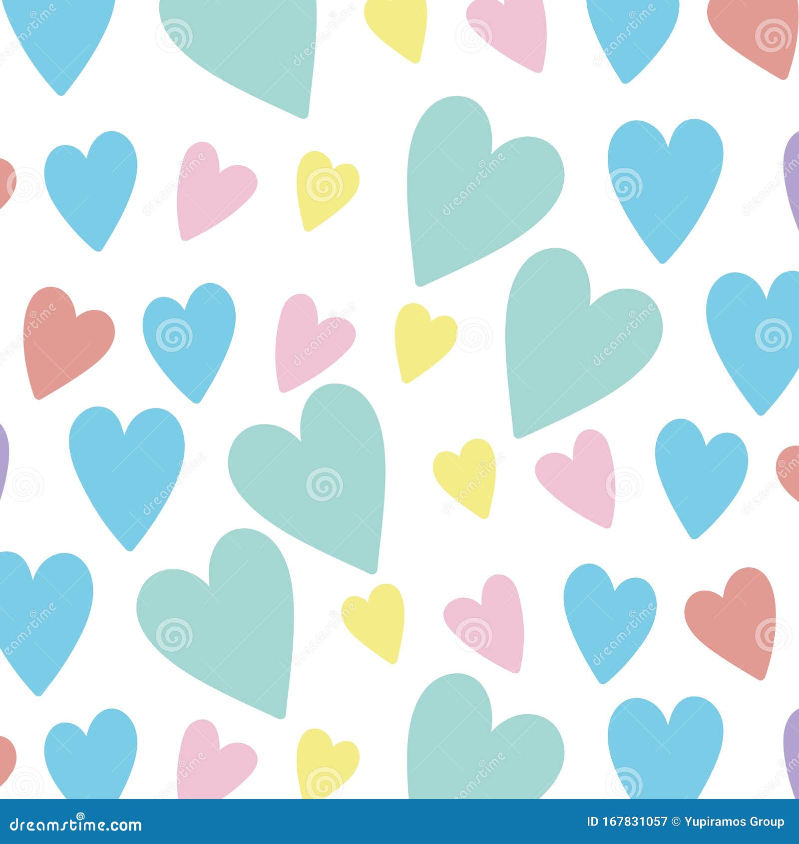 Background Colored Hearts Love Romance Pattern Stock Vector ...