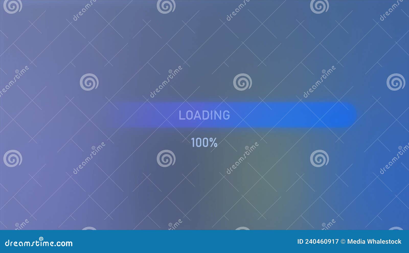 Background with Colored Loading Line with Percentages. Motion. Loading ...