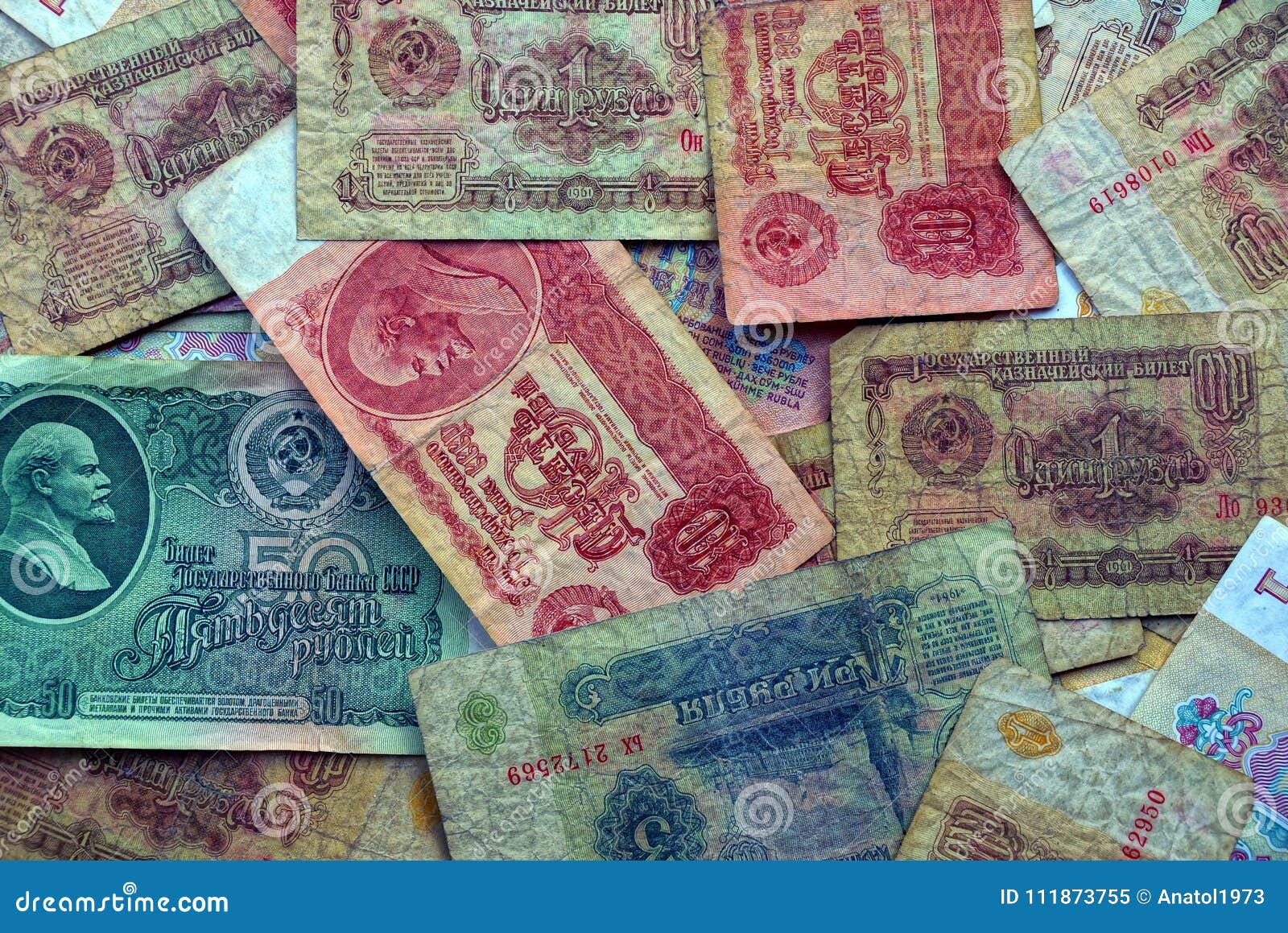 Texture of Colored Old Soviet Soviet Money Bills Stock Image - Image of ...