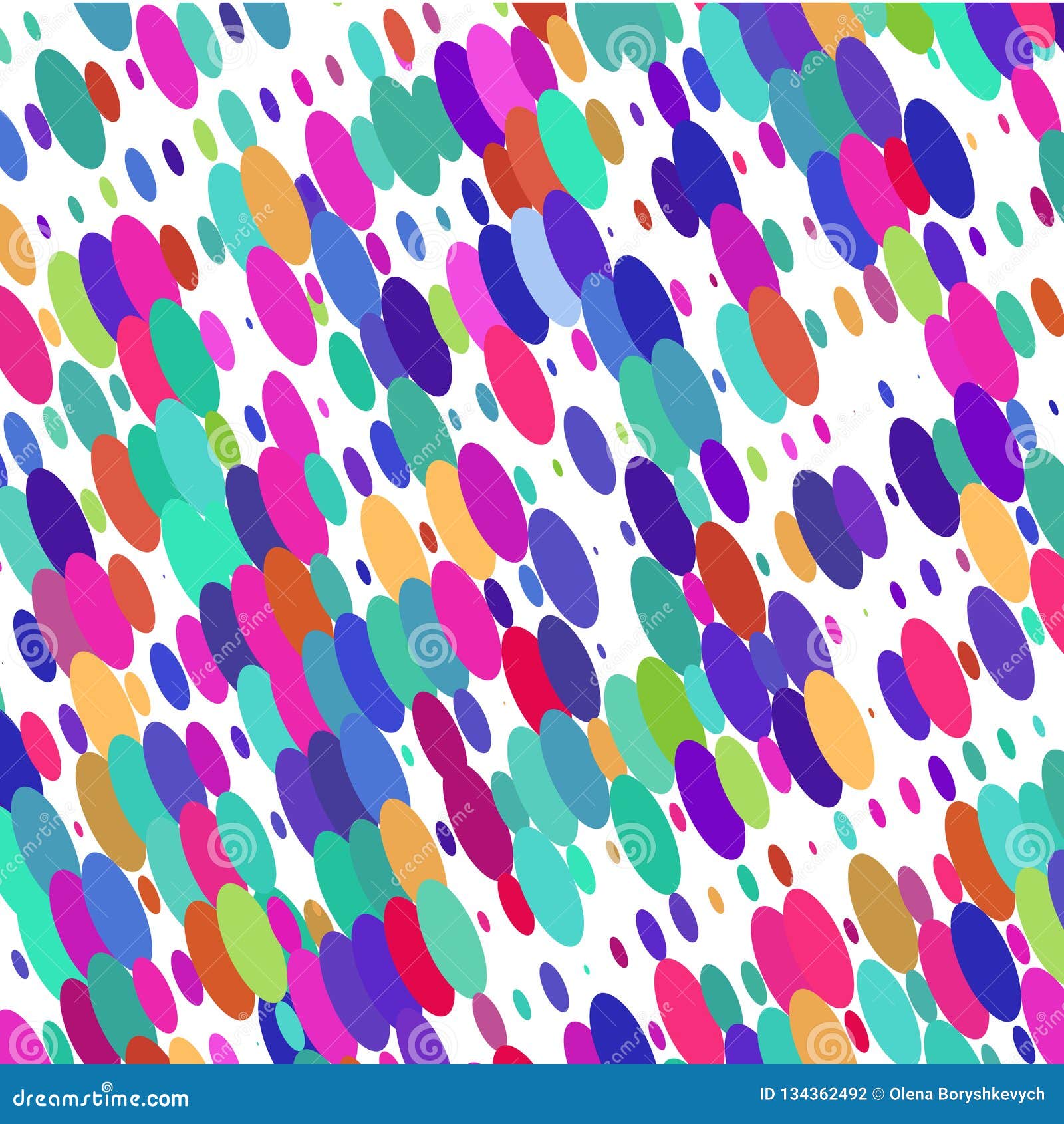 The Background of Colored Ovals of Variable Sizes Have Different ...