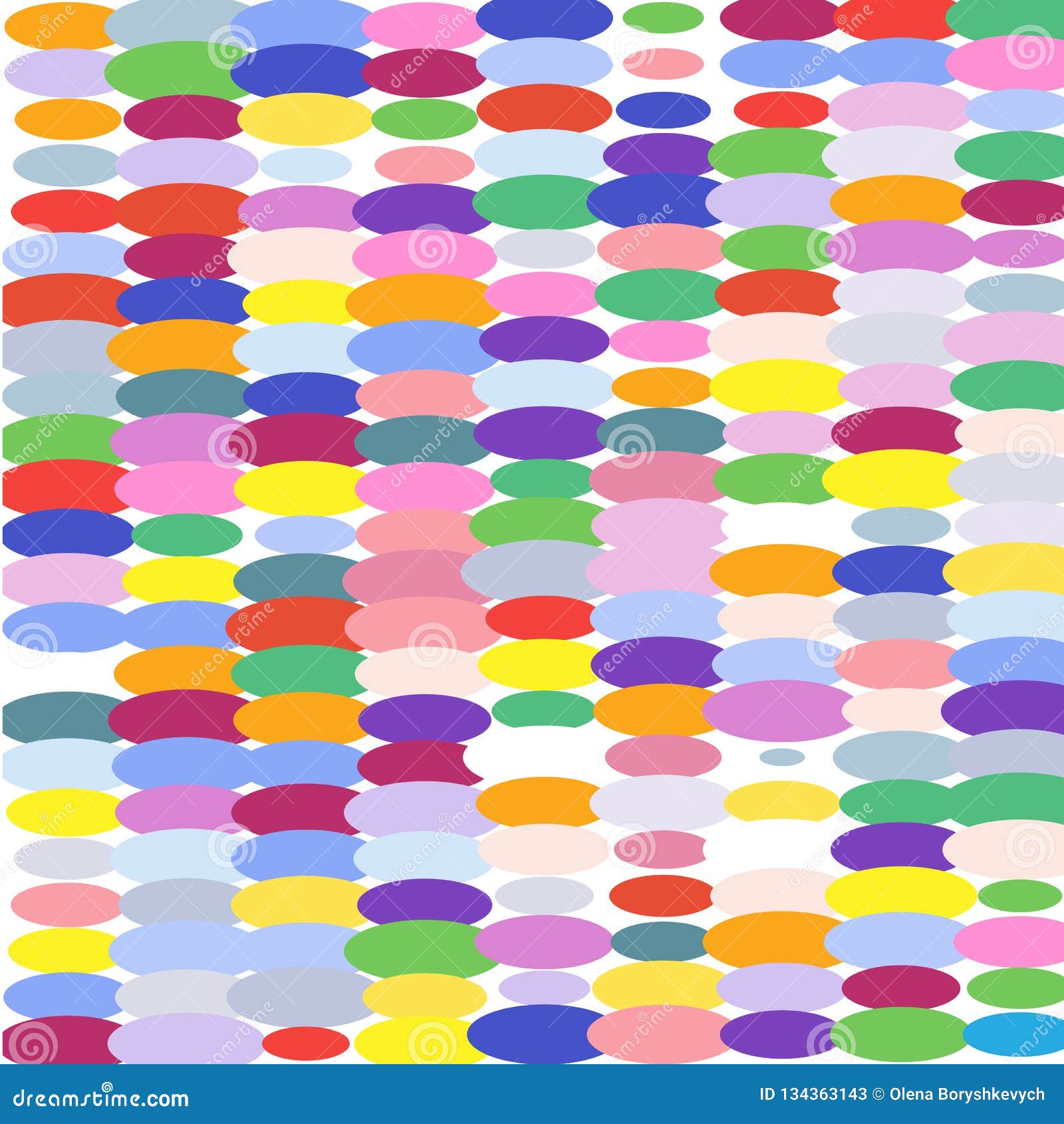 The Background of Colored Ovals of Variable Sizes Have Different ...