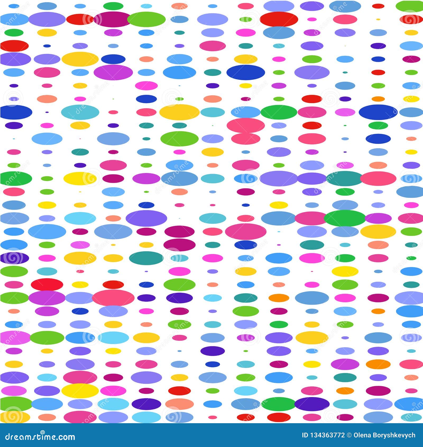 The Background of Colored Ovals of Variable Sizes Have Different ...