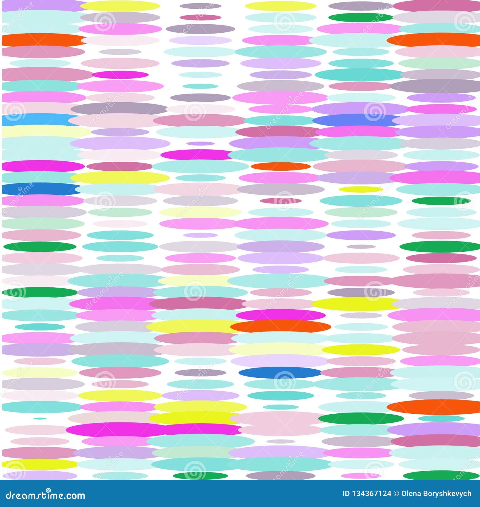 The Background of Colored Ovals of Variable Sizes Have Different ...