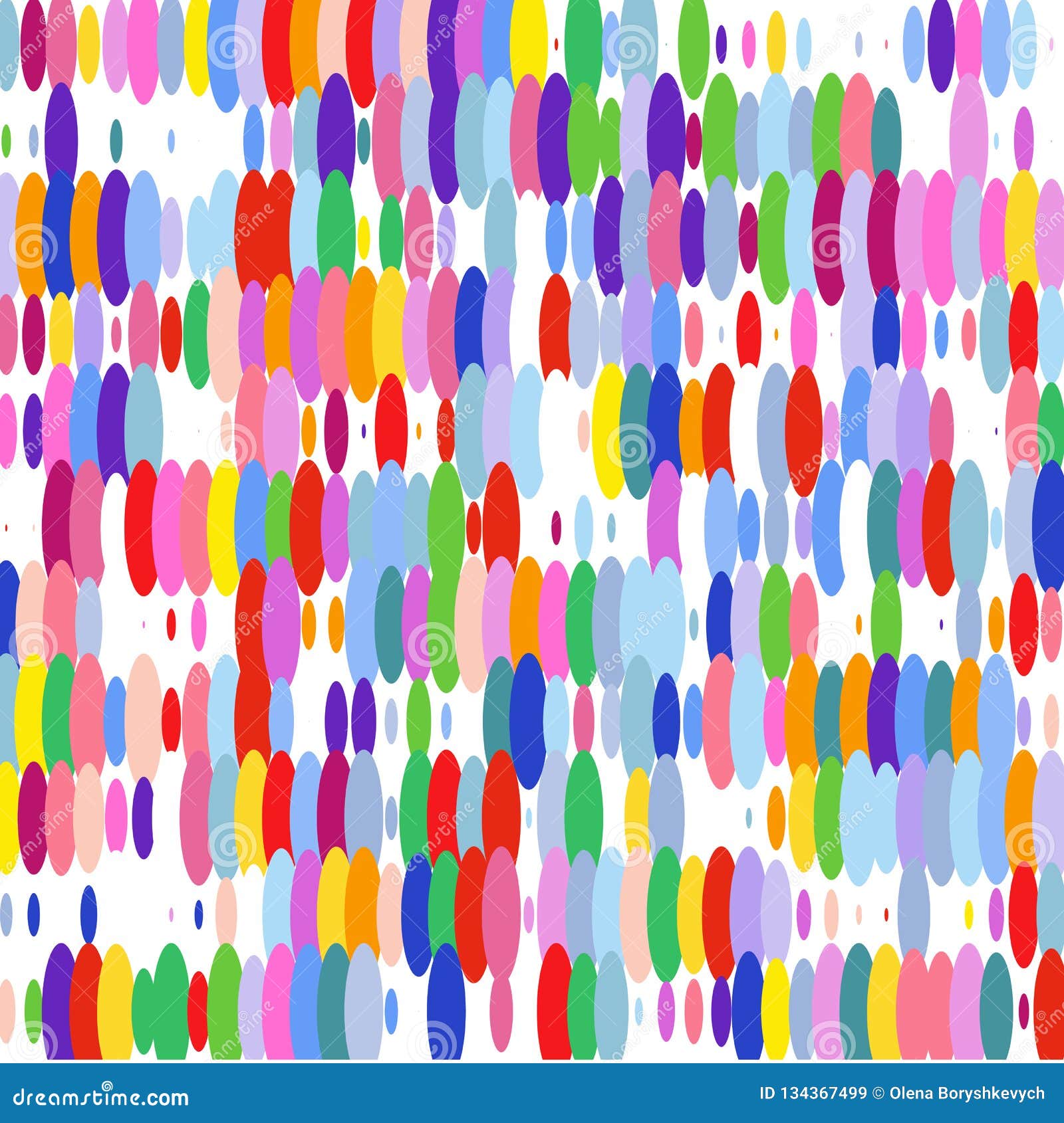 The Background of Colored Ovals of Variable Sizes Have Different ...