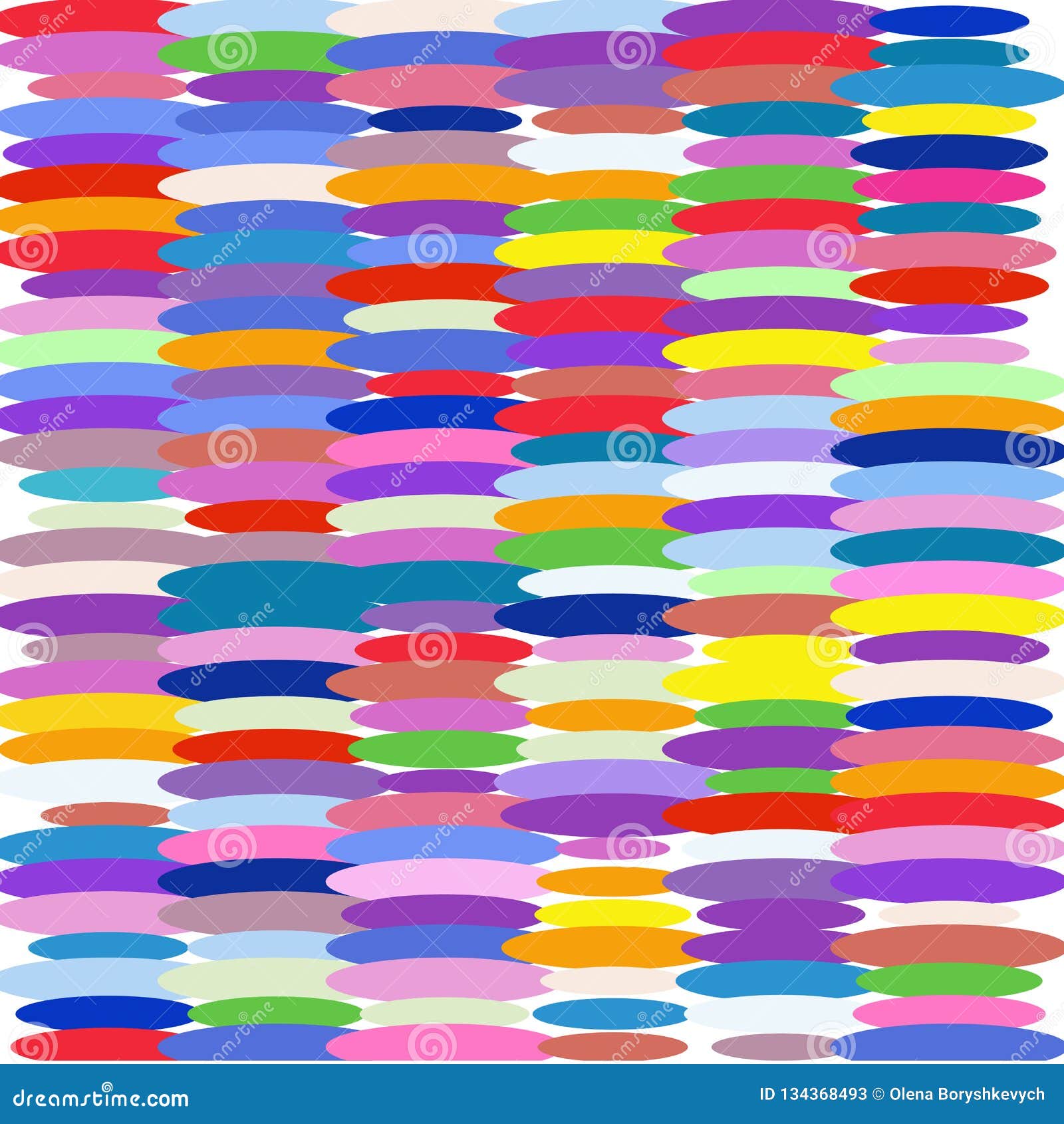 The Background of Colored Ovals of Variable Sizes Have Different ...