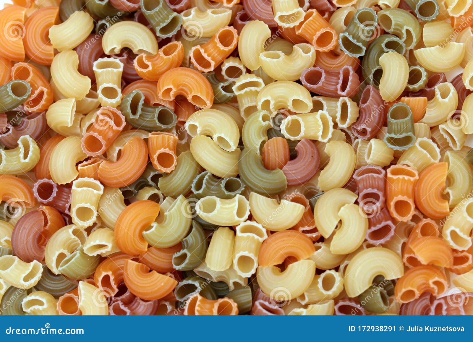 Background of Colored Pasta Stock Image - Image of closeup, multi ...