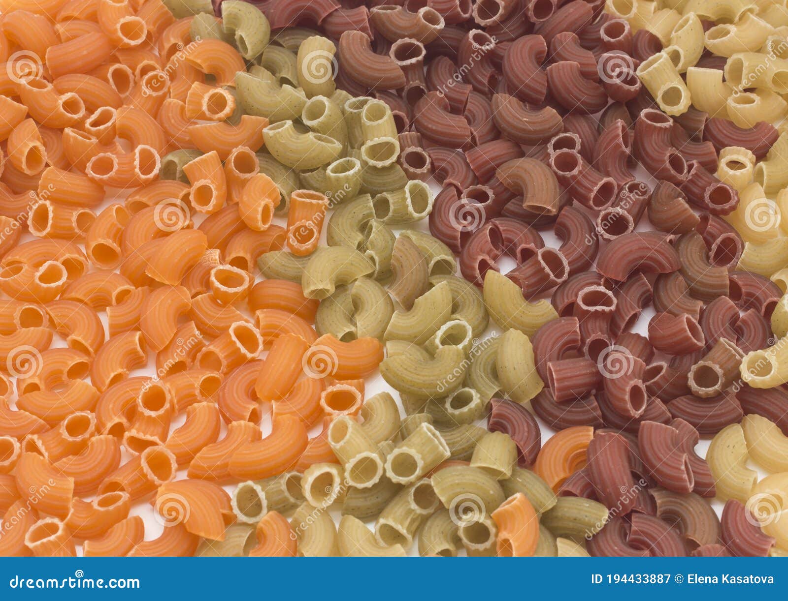 Background of Colored Pasta Stock Image - Image of fusilli, macaroni ...