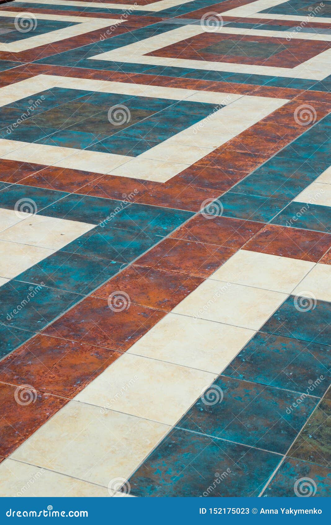 Background of Colored Pavement Tiles in the Form of Pattern Stock Image ...