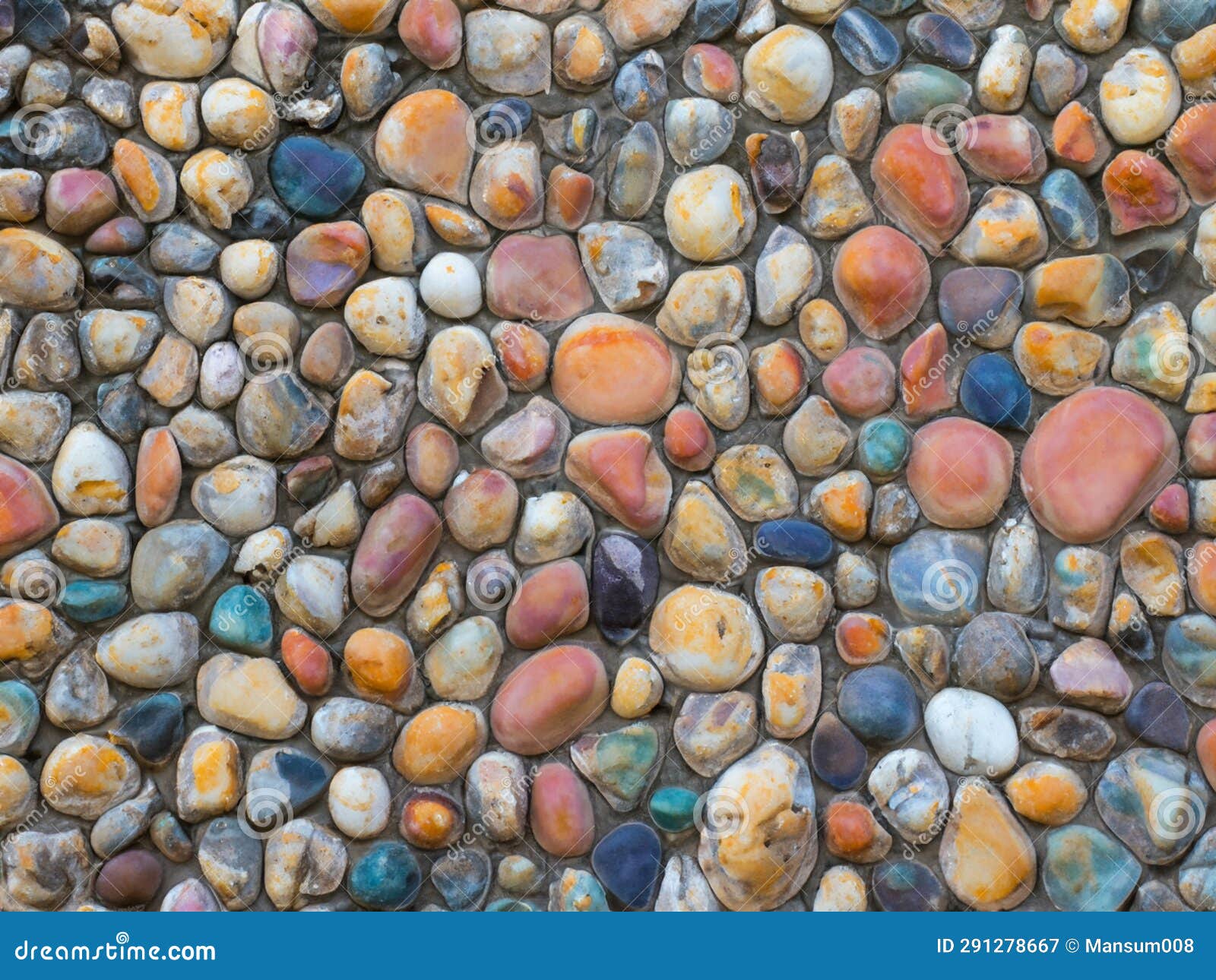 Background of Colored Pebbles on the Beach Stock Illustration ...