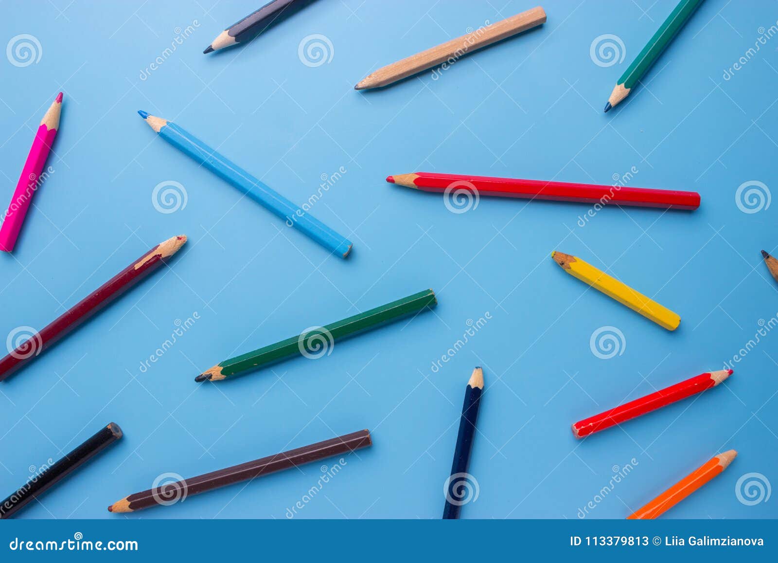 Background of Colored Pencils for Creativity Stock Image - Image of ...