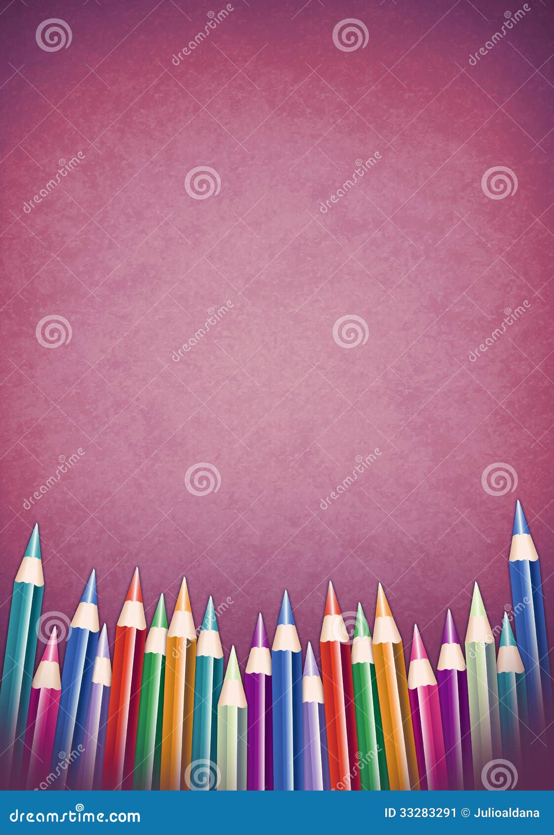 Background with Colored Pencils - School Poster Template Stock ...