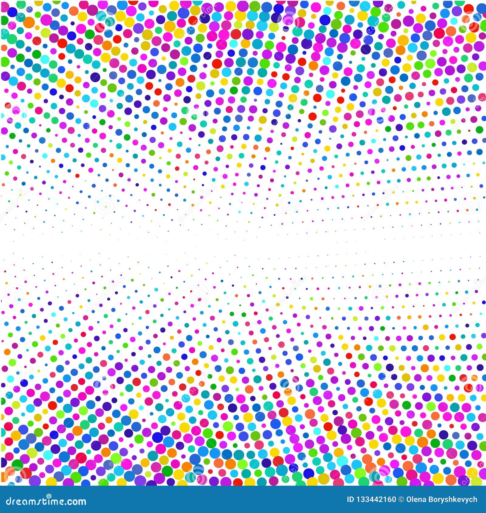 The Background of Colored Pixels of Different Sizes in a Circle on a ...