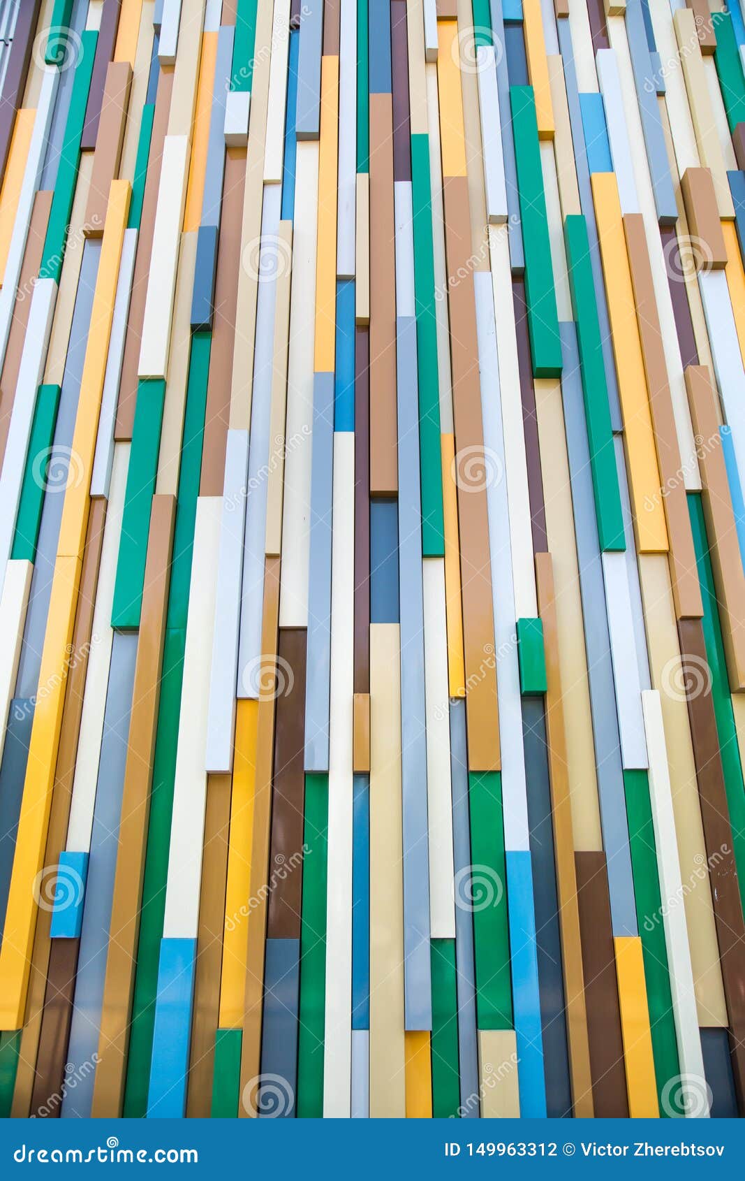 Background of Colored Plastic Rectangles Arranged Vertically in ...