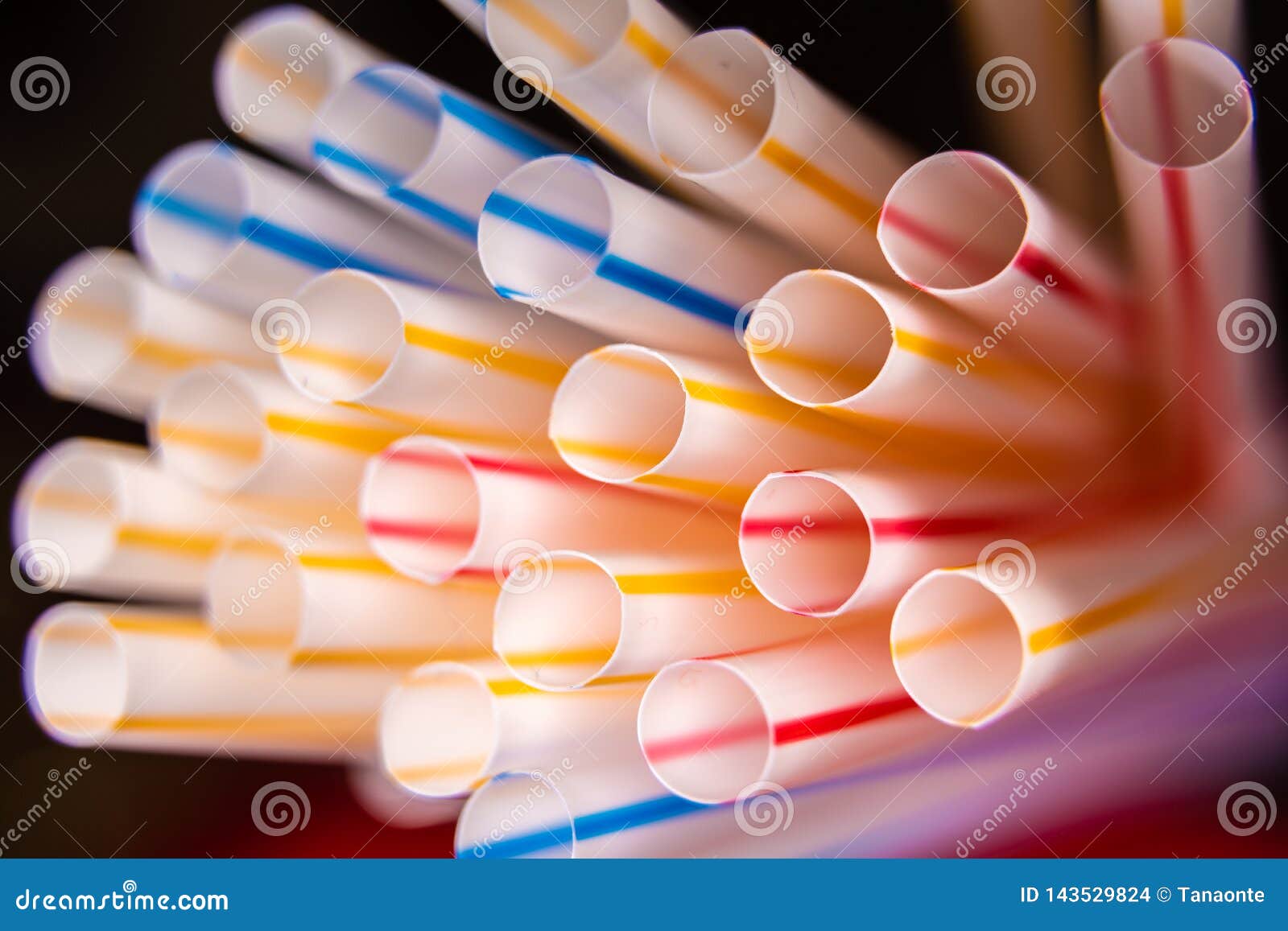 Background of Colored Plastic Straws, Macro Shot. Stock Photo - Image ...