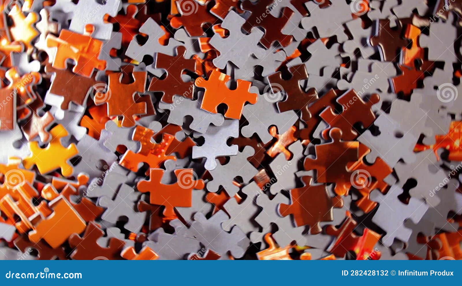 Colored Puzzle Pieces that Rotating Clockwise Stock Footage - Video of ...
