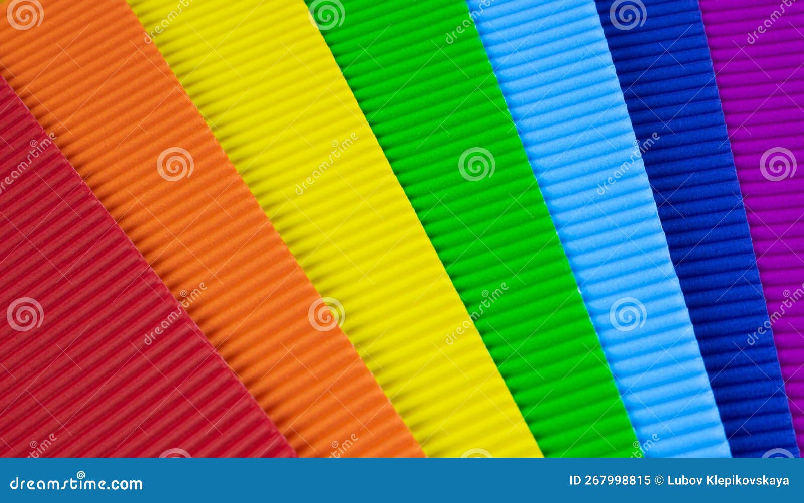 Background of Colored Rainbow Sheets of Corrugated Paper Stock Image ...