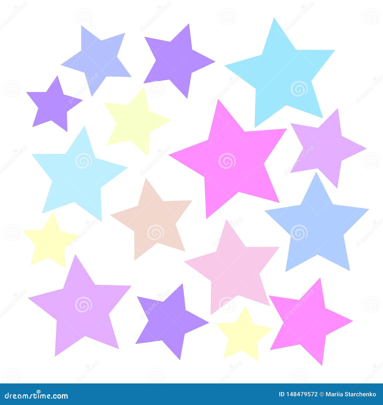 Background of Colored Stars. Stock Vector - Illustration of colored ...