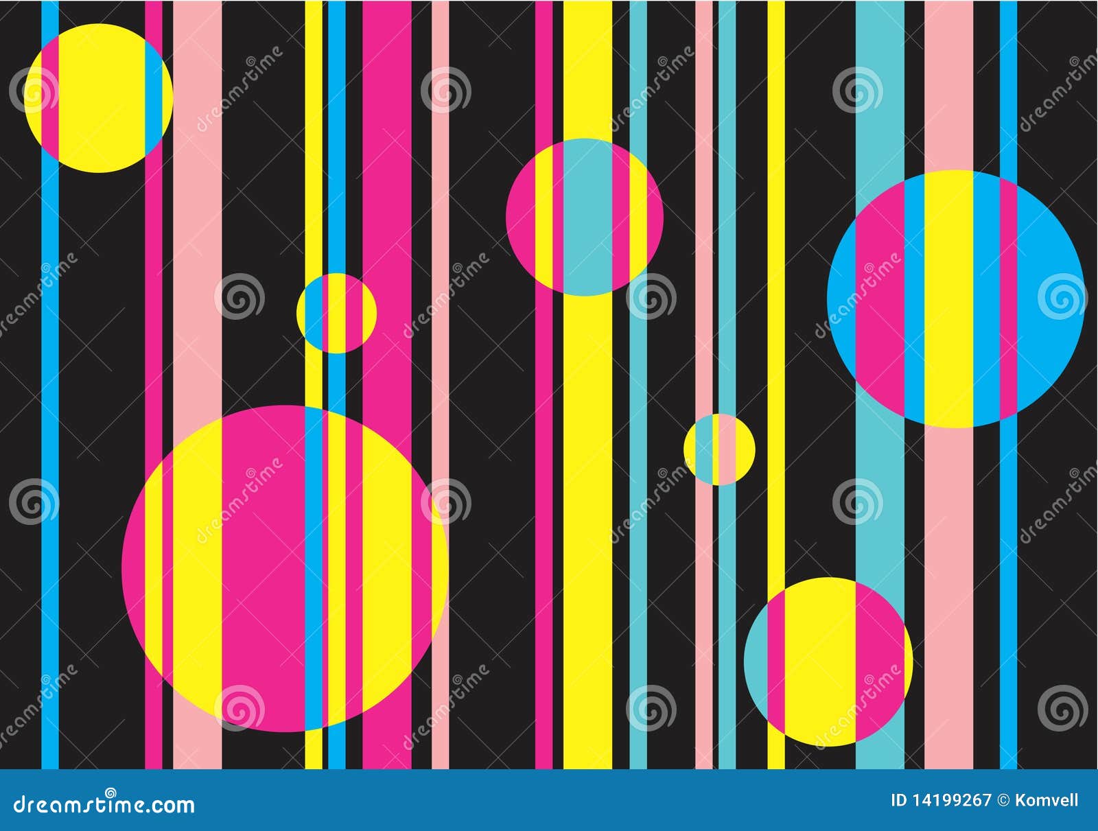 Background - Colored Stripes and Circles Stock Vector - Illustration of ...