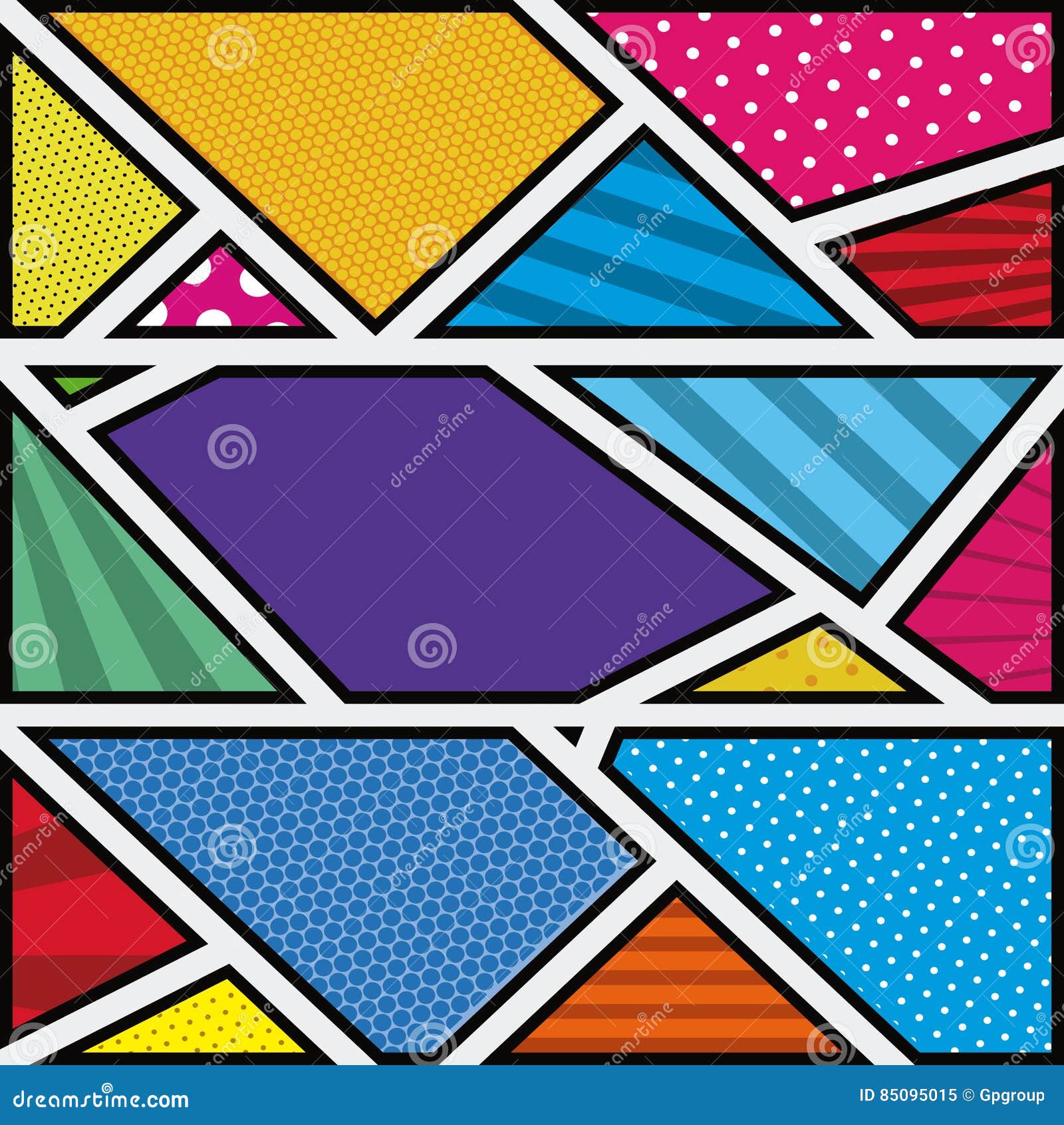 Background Colorful Abstract in Pop Art with Shapes Irregular Stock ...