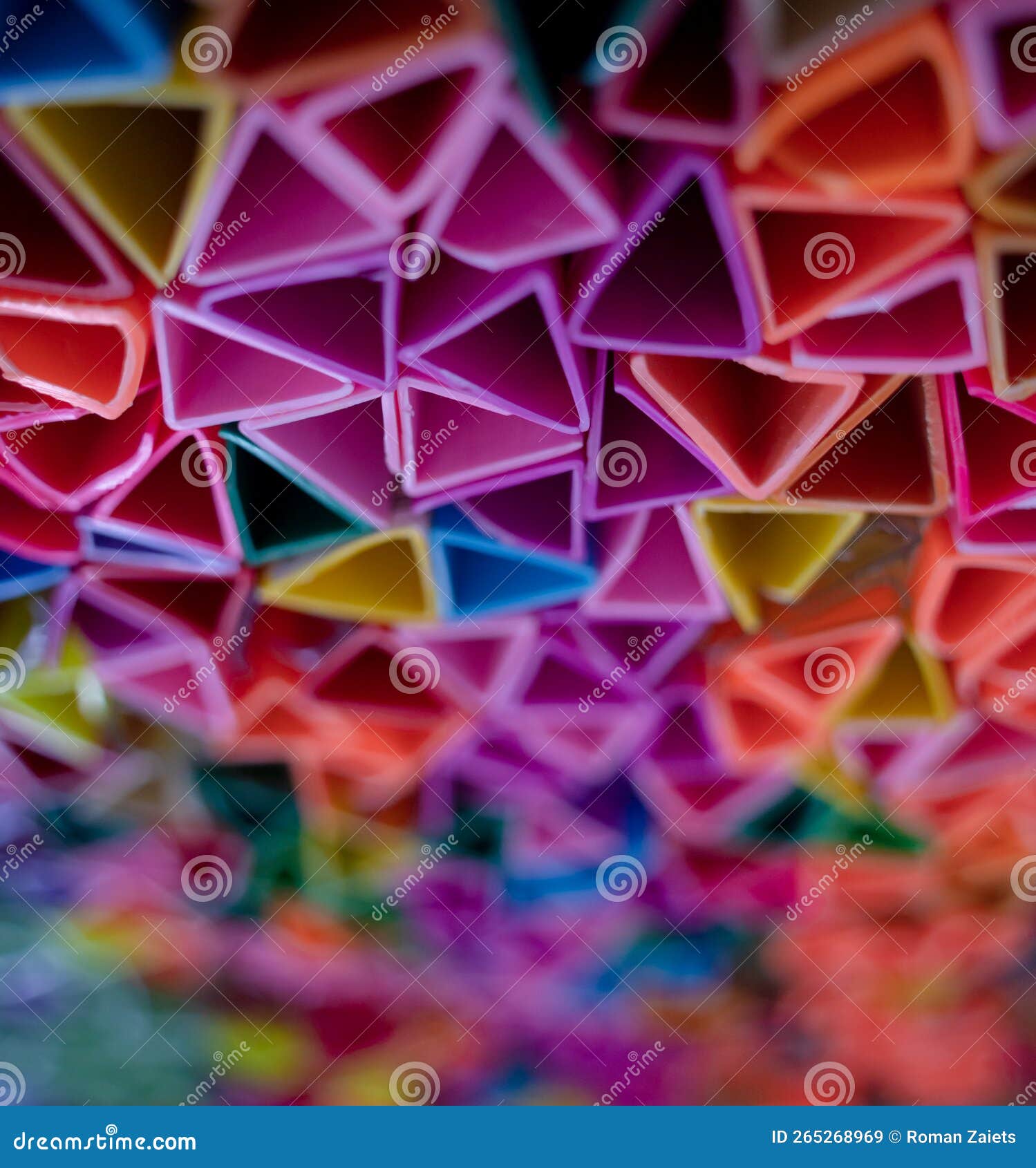 Background of Colorful Abstract Texture with Plastic Triangles Stock ...