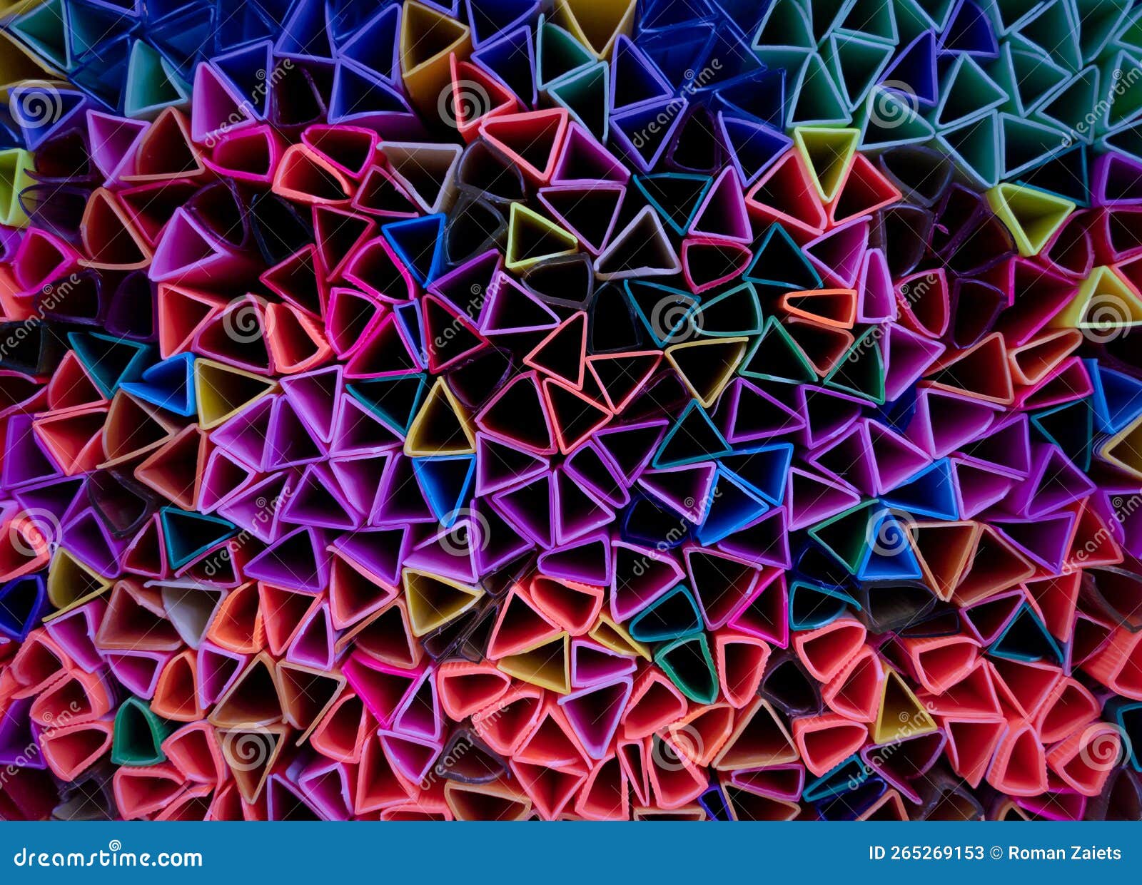 Background of Colorful Abstract Texture with Plastic Triangles Stock ...