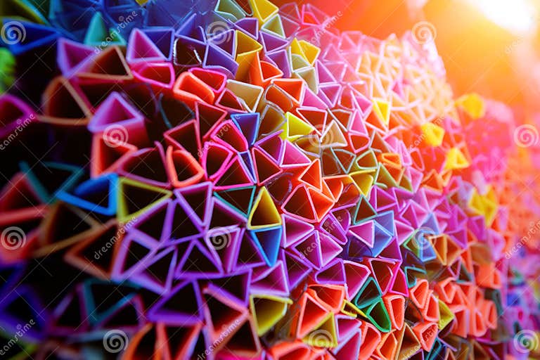 Background of Colorful Abstract Texture with Plastic Triangles Stock ...