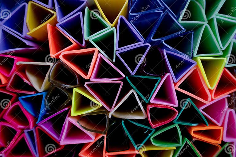 Background of Colorful Abstract Texture with Plastic Triangles Stock ...