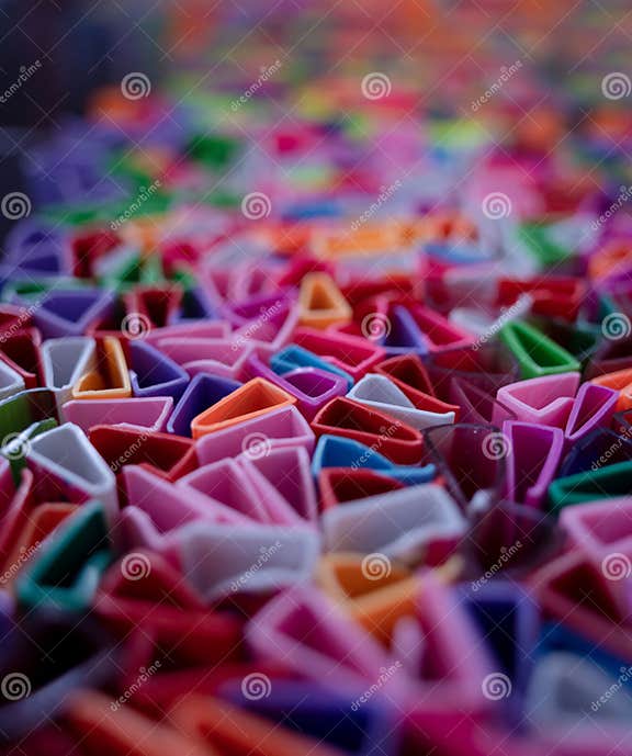 Background of Colorful Abstract Texture with Plastic Triangles Stock ...