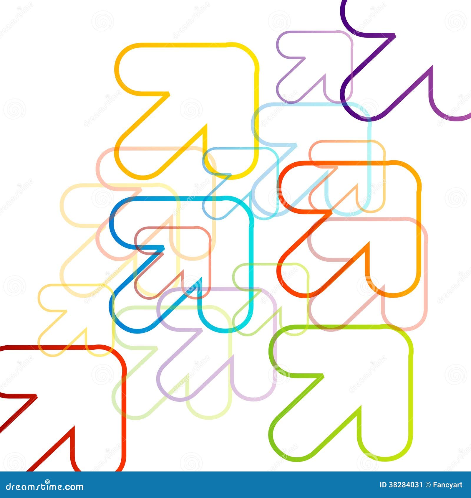 Background with Colorful Arrows Pointing Diagonally Stock Image - Image ...