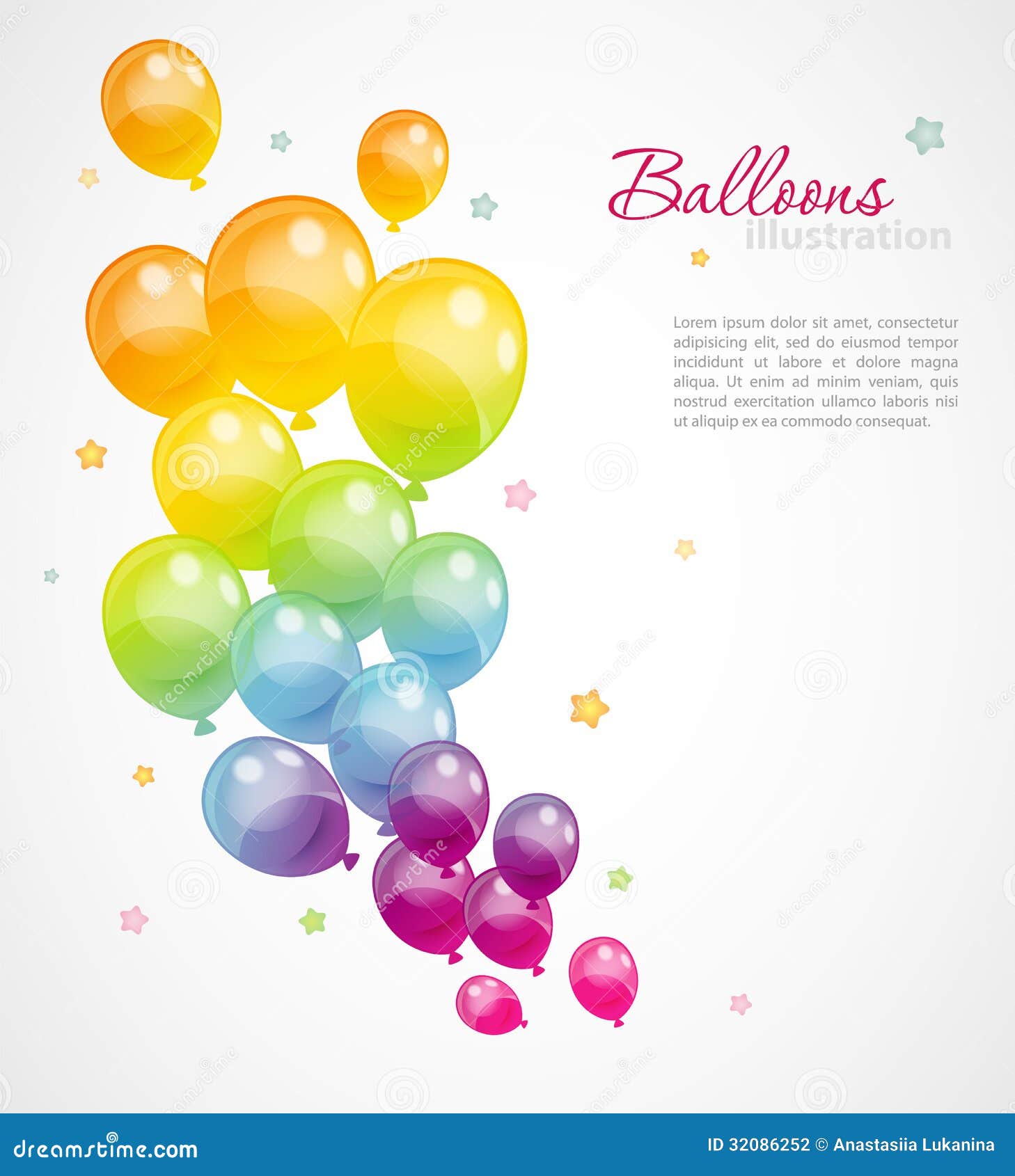 Background with Colorful Balloons Stock Vector - Illustration of ...
