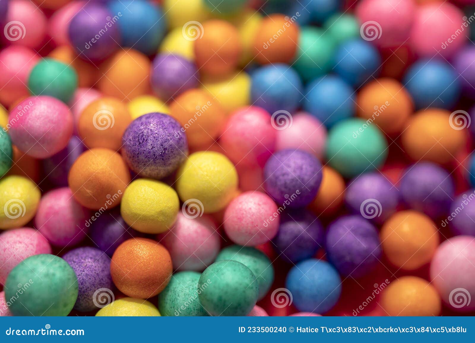 Background of Colorful Balls. Top View Stock Photo - Image of closeup ...