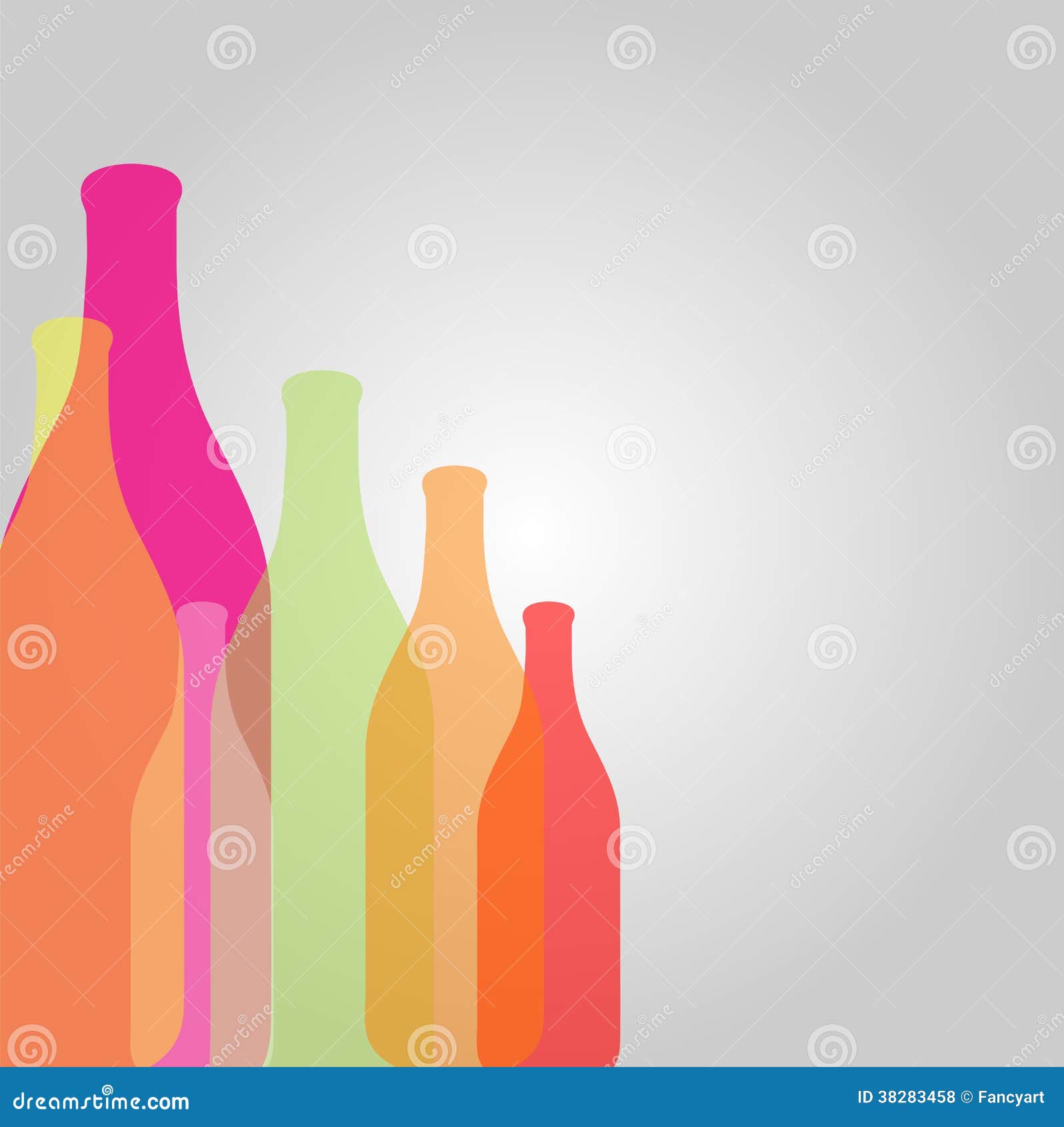 Background with Colorful Bottles Stock Vector - Illustration of bubble ...
